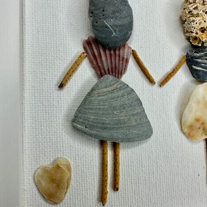 Two Ladies/sisters/friends Shell People Art Small - Etsy