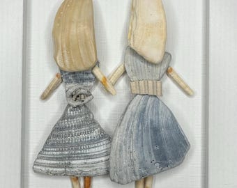 Two Ladies Shell People Art - Etsy