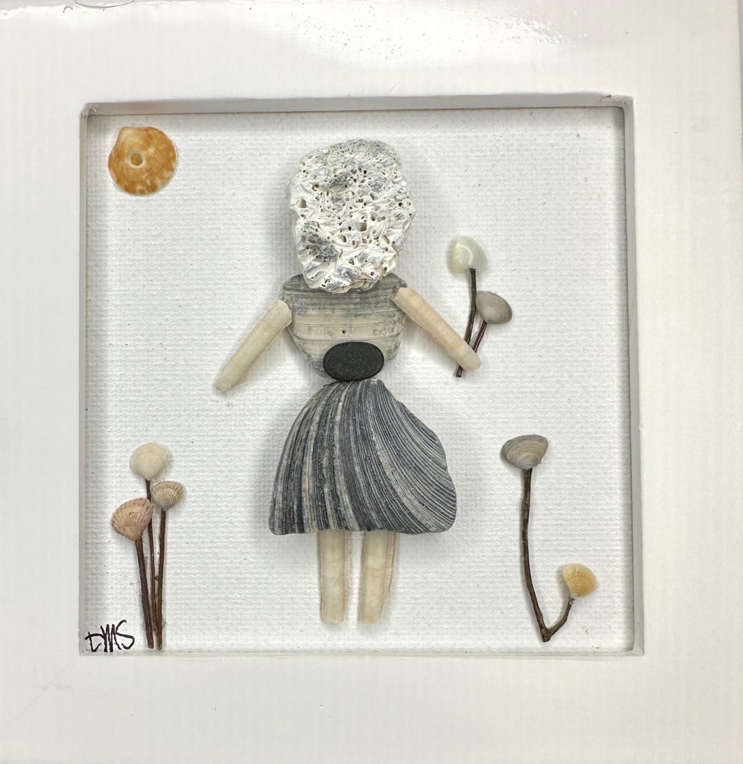 Lady With Flowers Shell People - Etsy