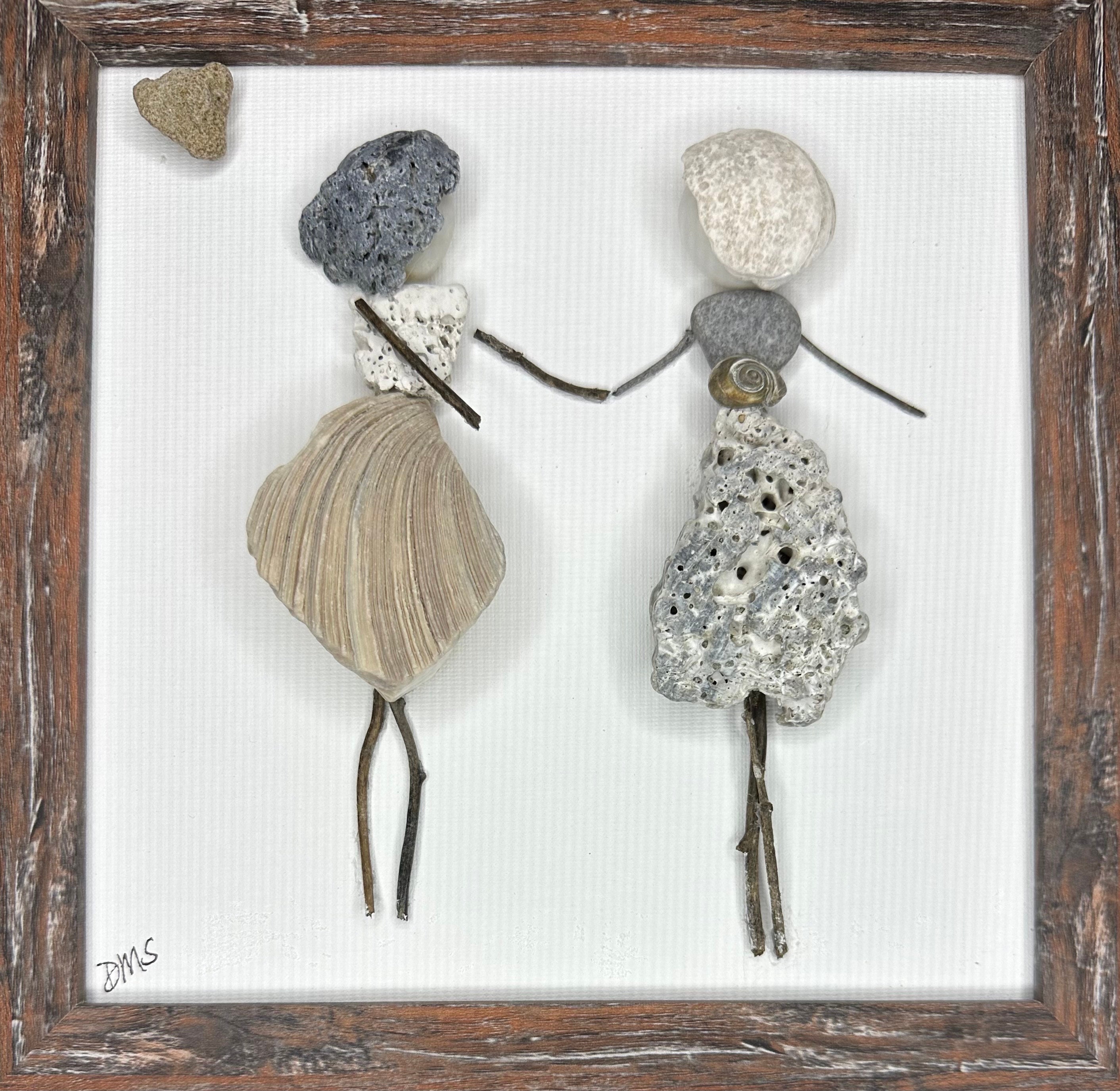 Two Ladies Shell People Art - Etsy