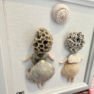 Two Ladies/sisters/friends Shell People Art - Etsy