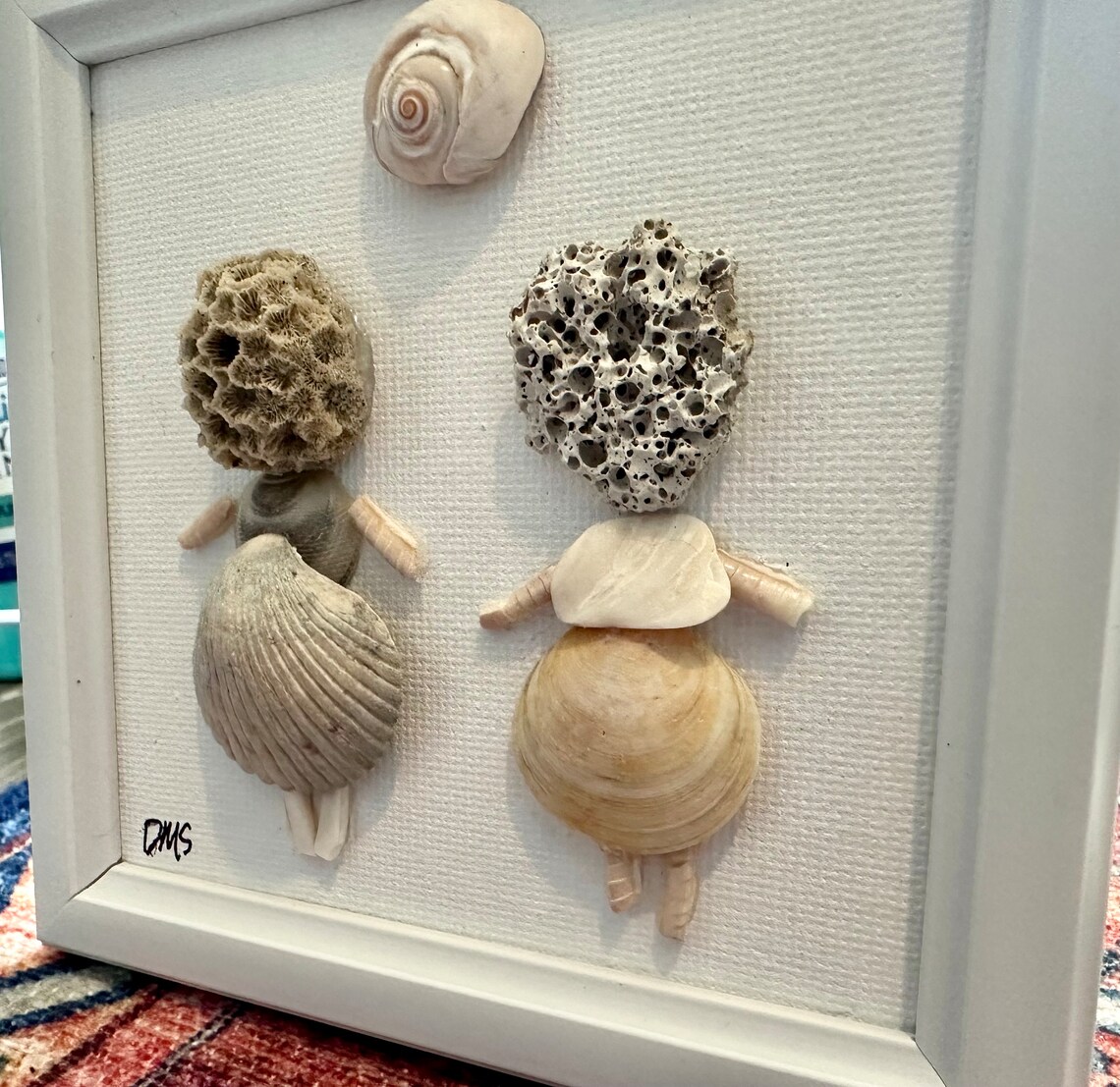 Two Ladies/sisters/friends Shell People Art - Etsy