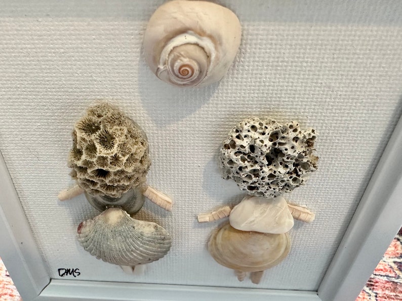 Two Ladies/sisters/friends Shell People Art - Etsy