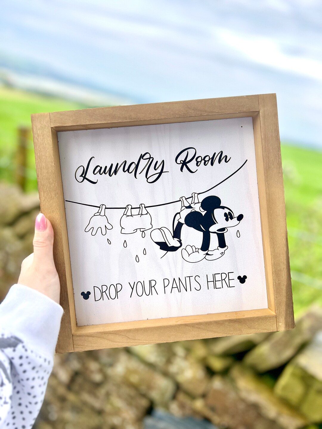 Mickey Mouse Laundry Room Disney Farmhouse Rustic Frame - Etsy