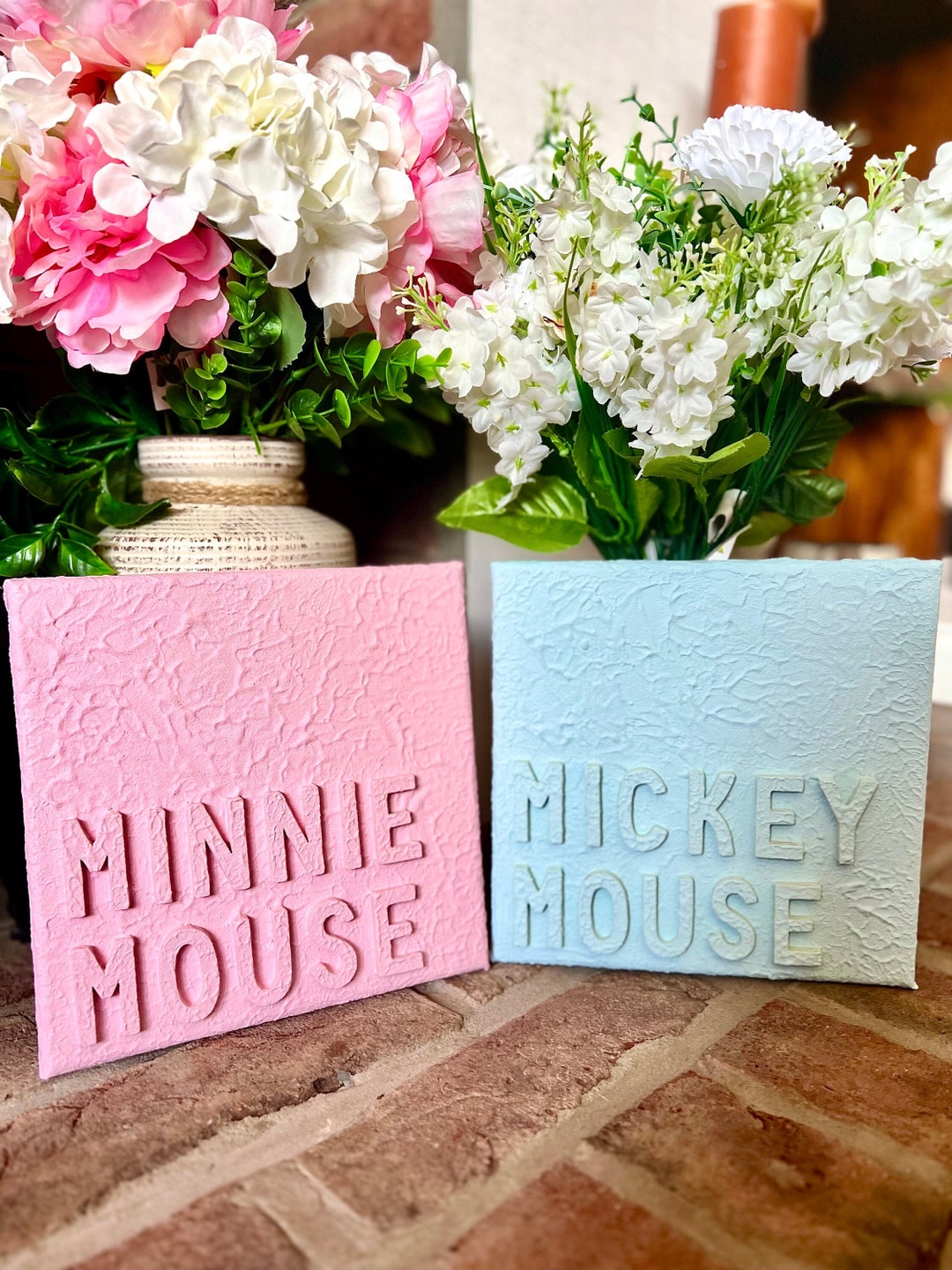 Mickey Minnie Mouse Quote 3D Texture Wall Art Baby Nursery - Etsy