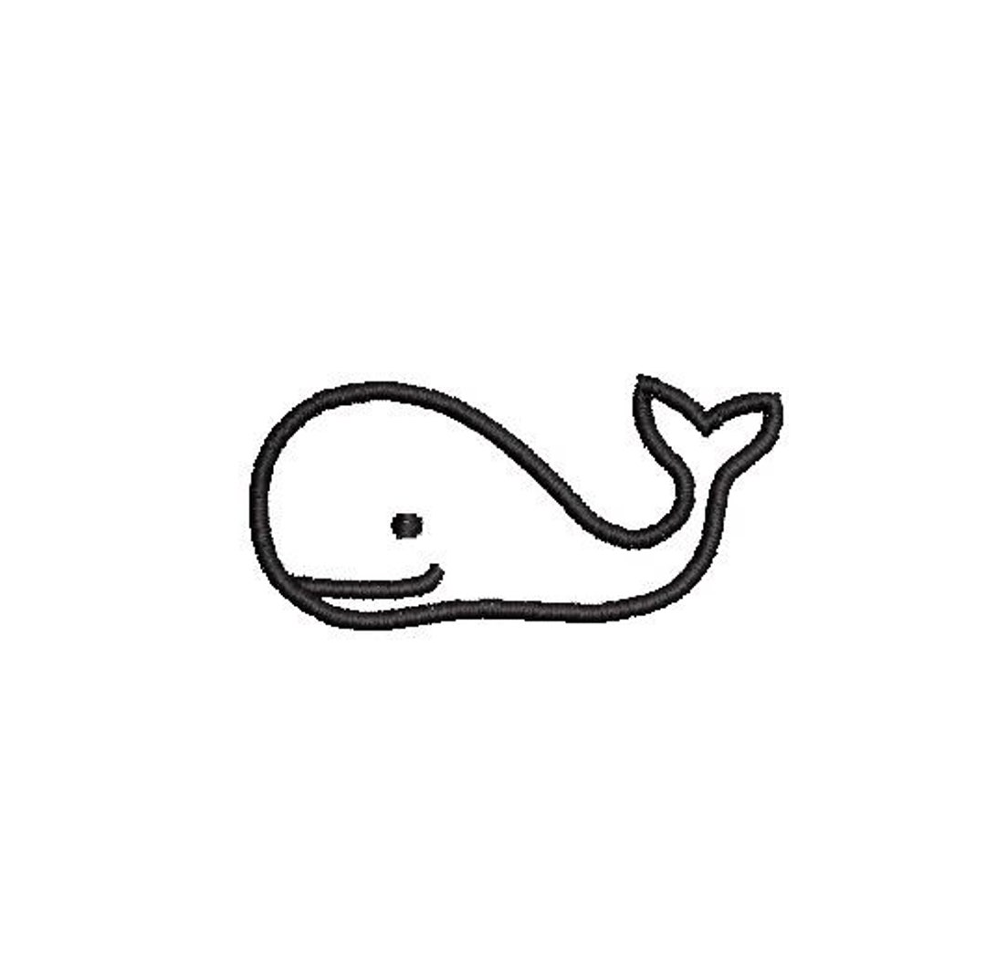 Whale Outline Embroidery Design Embroidery File Digital Design Instant ...