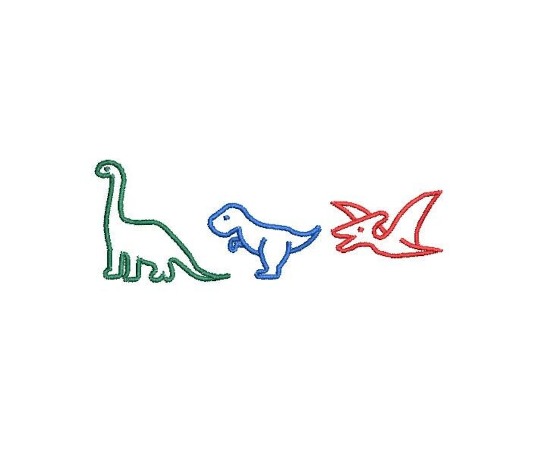 Dinosaur Outline Icon Embroidery Design Embroidery File Digital Design ...
