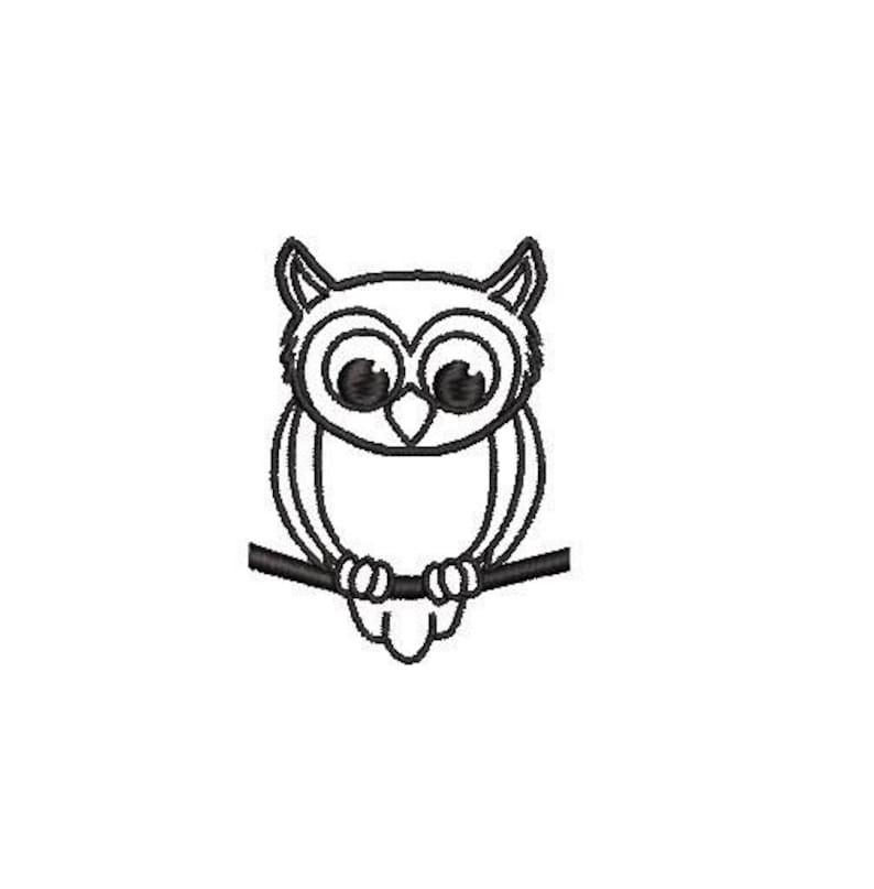 Owl Outline Embroidery Design Embroidery File Digital Design - Etsy