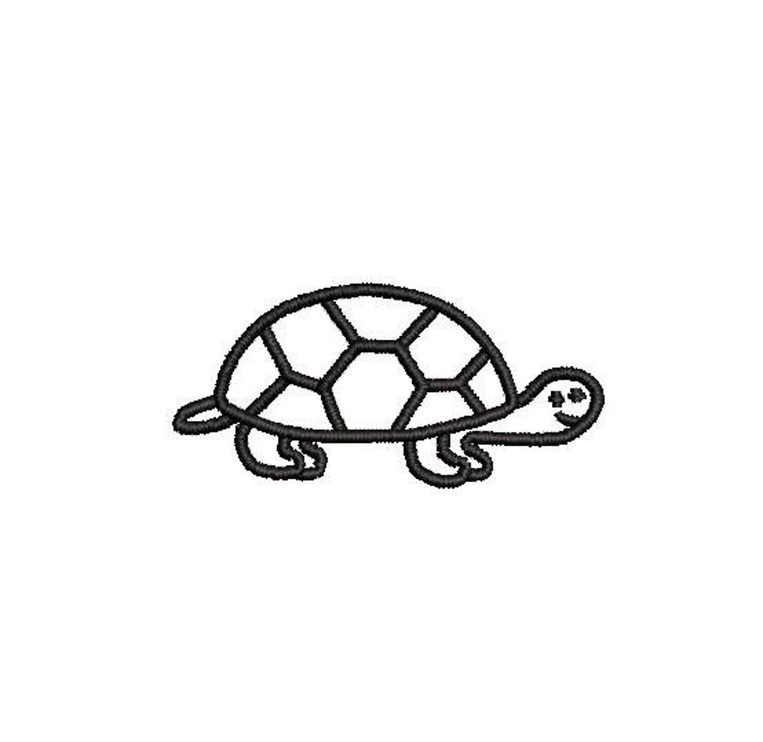 Tortoise Outline Embroidery Design Embroidery File Digital Design ...