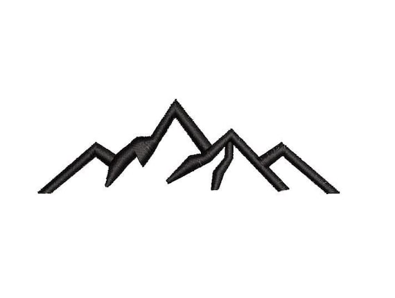 Mountain Icon Embroidery Design Embroidery File Digital Design | Etsy
