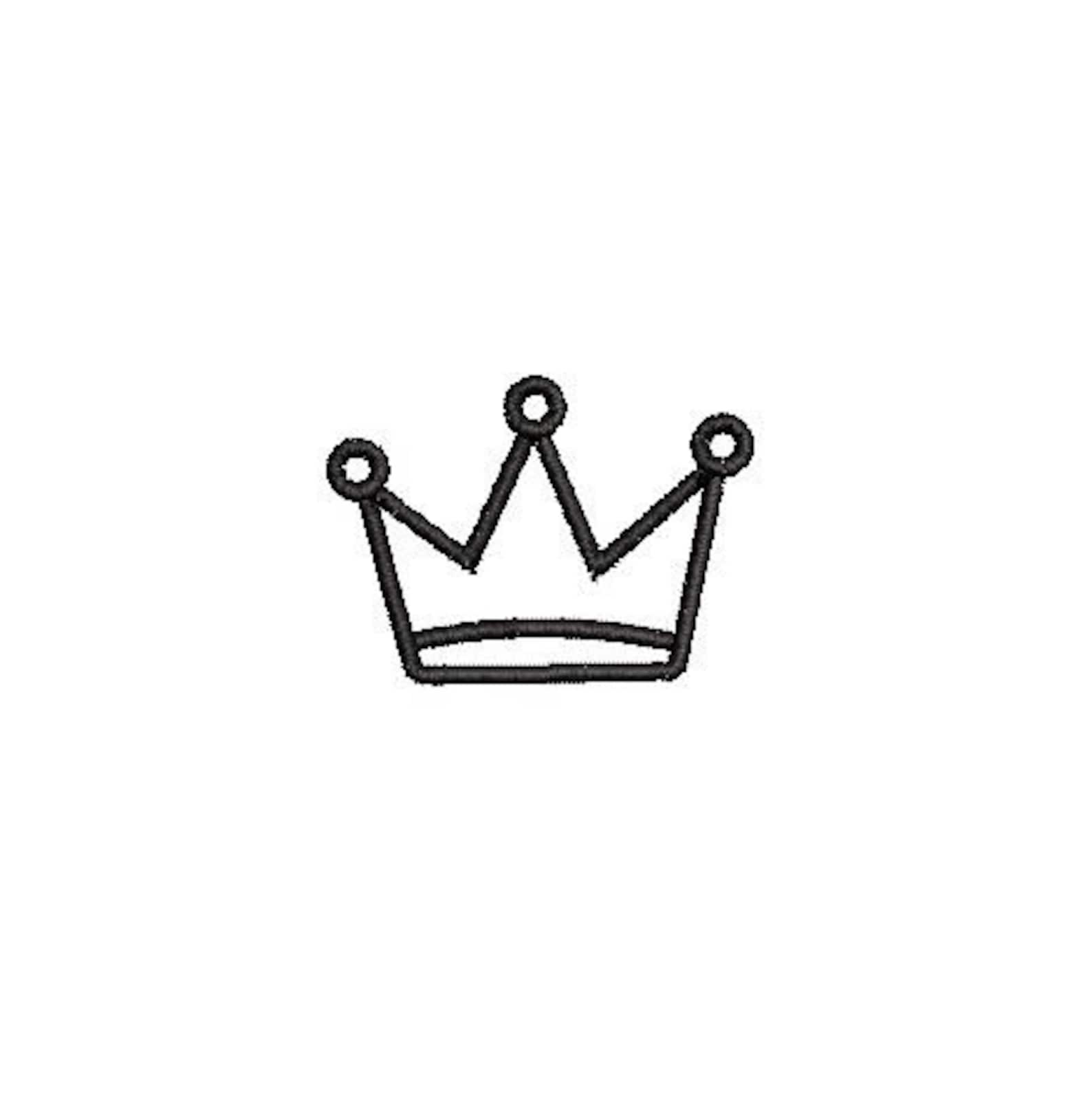 Crown Outline Embroidery Design Embroidery File Digital Design Instant ...