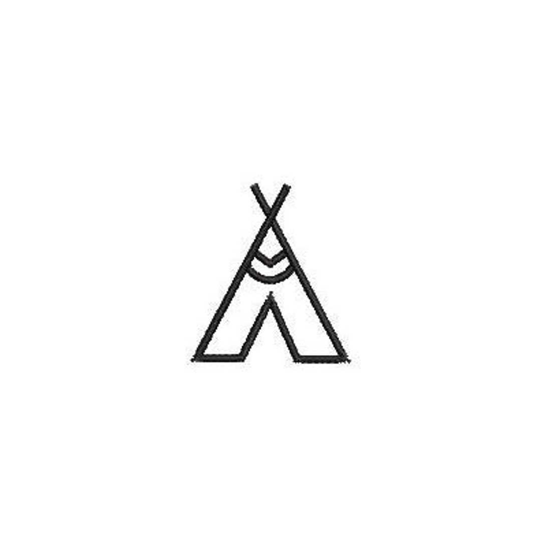 Teepee Outline Embroidery Design Embroidery File Digital Design Instant ...