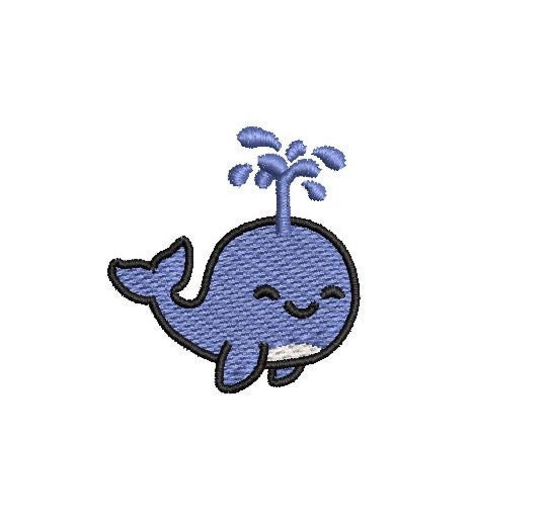 Cute Whale Embroidery Design Embroidery File Digital Design Instant ...