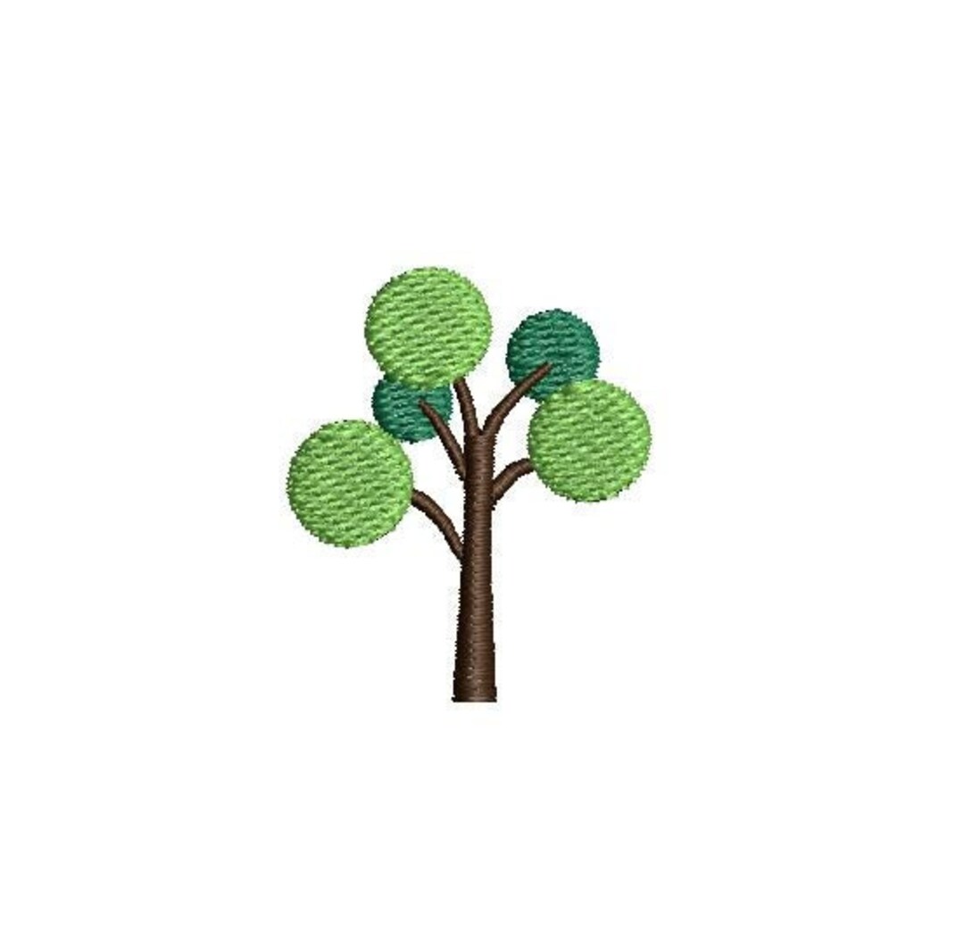 Tree Embroidery Design Embroidery File Digital Design Instant Download ...