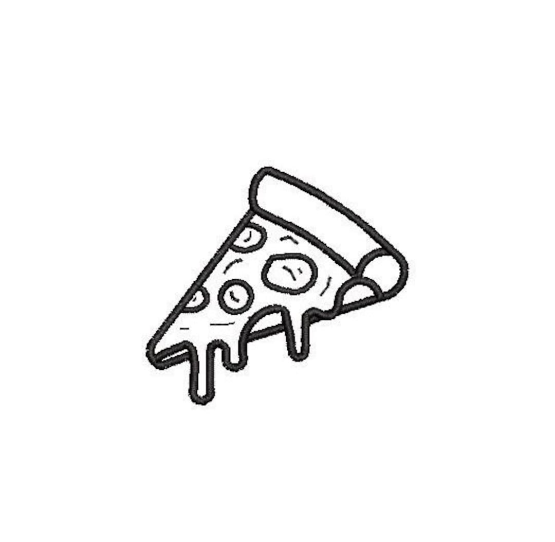 Pizza Slice Outline Embroidery Design Embroidery File Digital Design ...