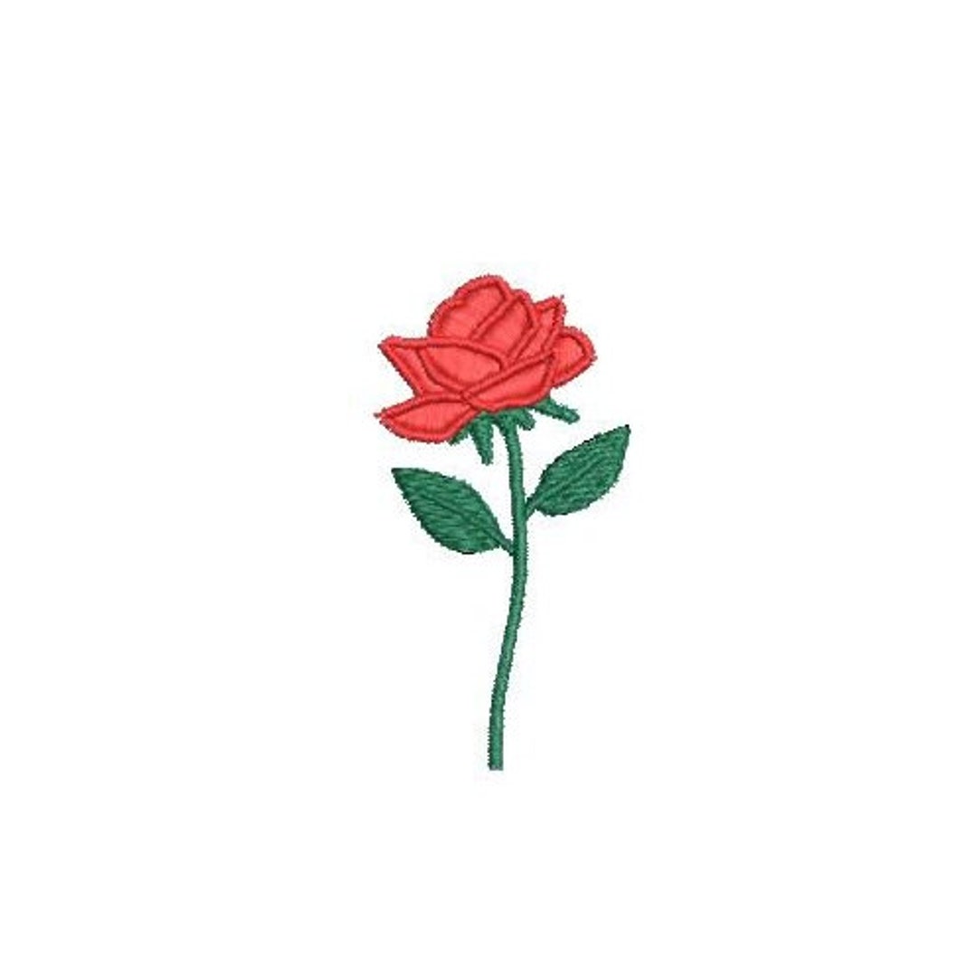 Rose Stalk Embroidery Design Embroidery File Digital Design Instant ...