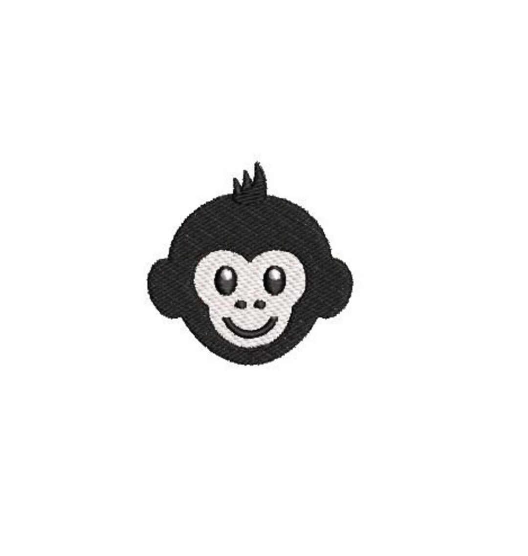 Monkey Face Embroidery Design Embroidery File Digital Design Instant ...