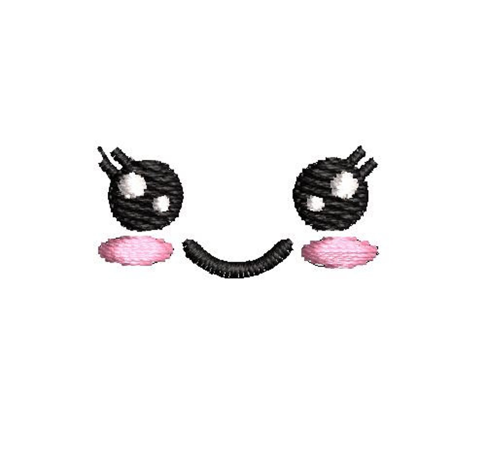 Kawaii Cute Japan Smile Face Embroidery Design Embroidery File Digital ...