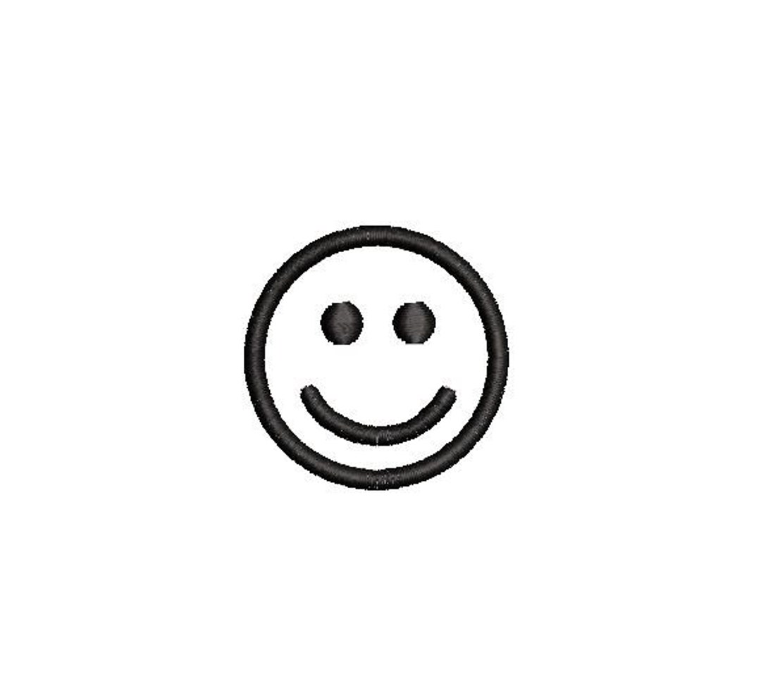 Smiley Outline Embroidery Design Embroidery File Digital Design Instant ...