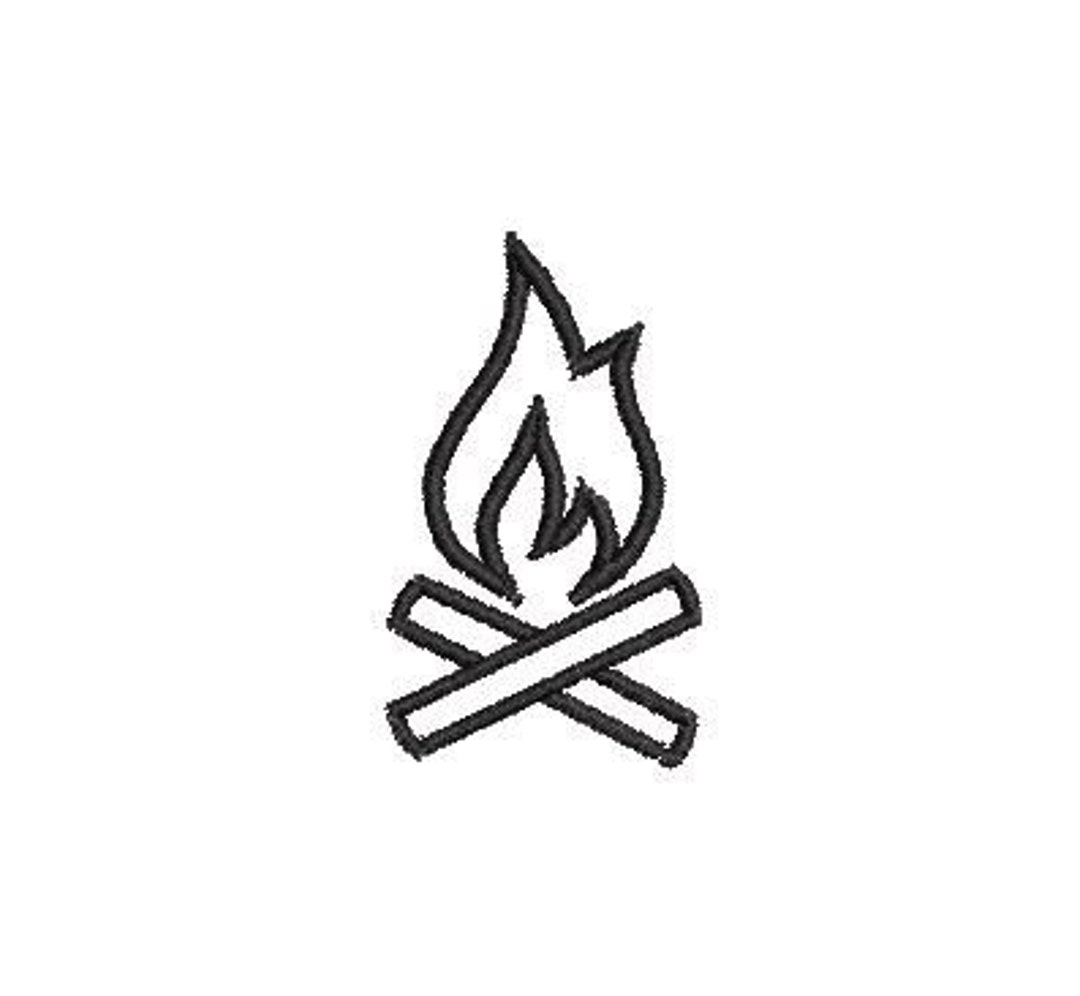 Campfire Embroidery Design Embroidery File Digital Design Instant ...