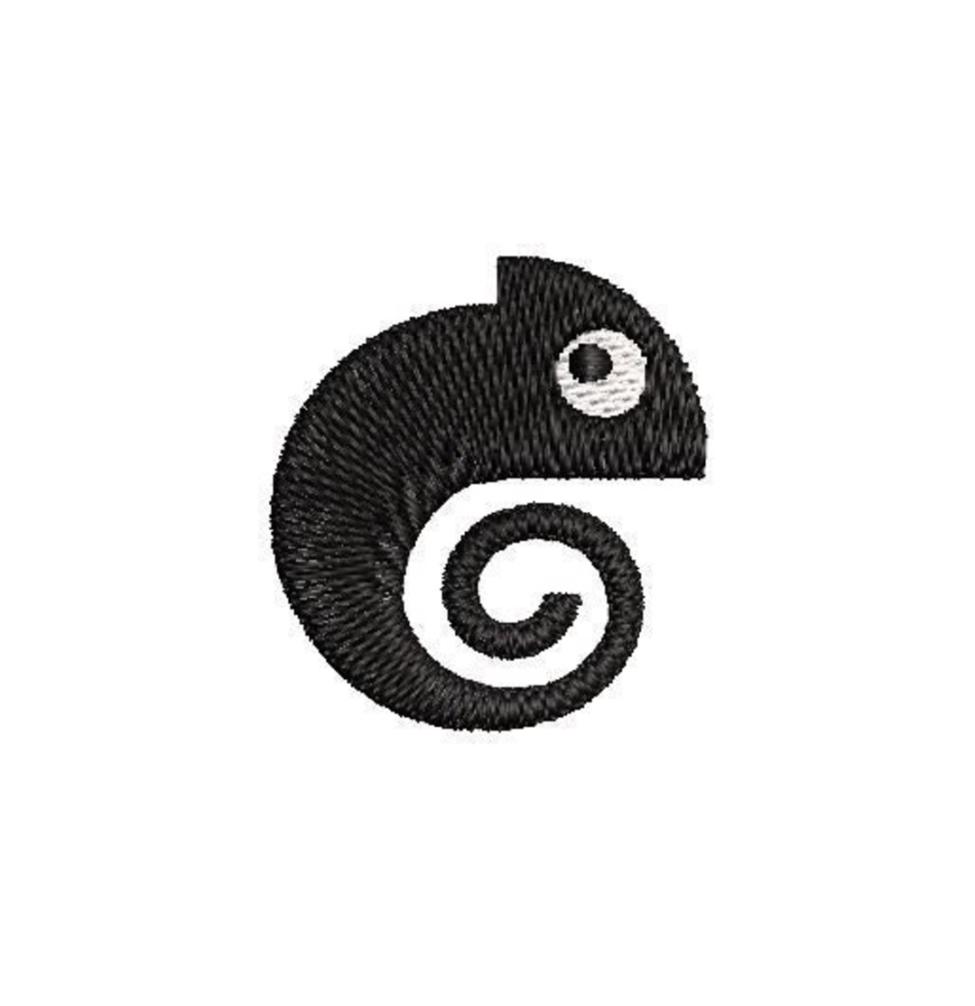 Black Chameleon Embroidery Design Embroidery File Digital Design ...