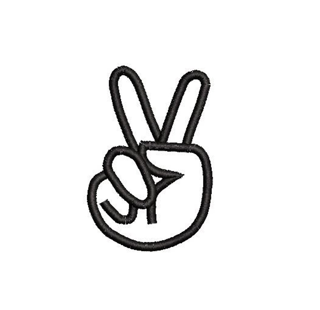 Peace Sign Embroidery Design Embroidery File Digital Design Instant ...
