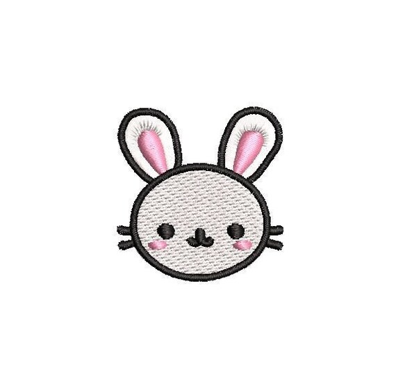 Rabbit Face Embroidery Design Embroidery File Digital Design - Etsy