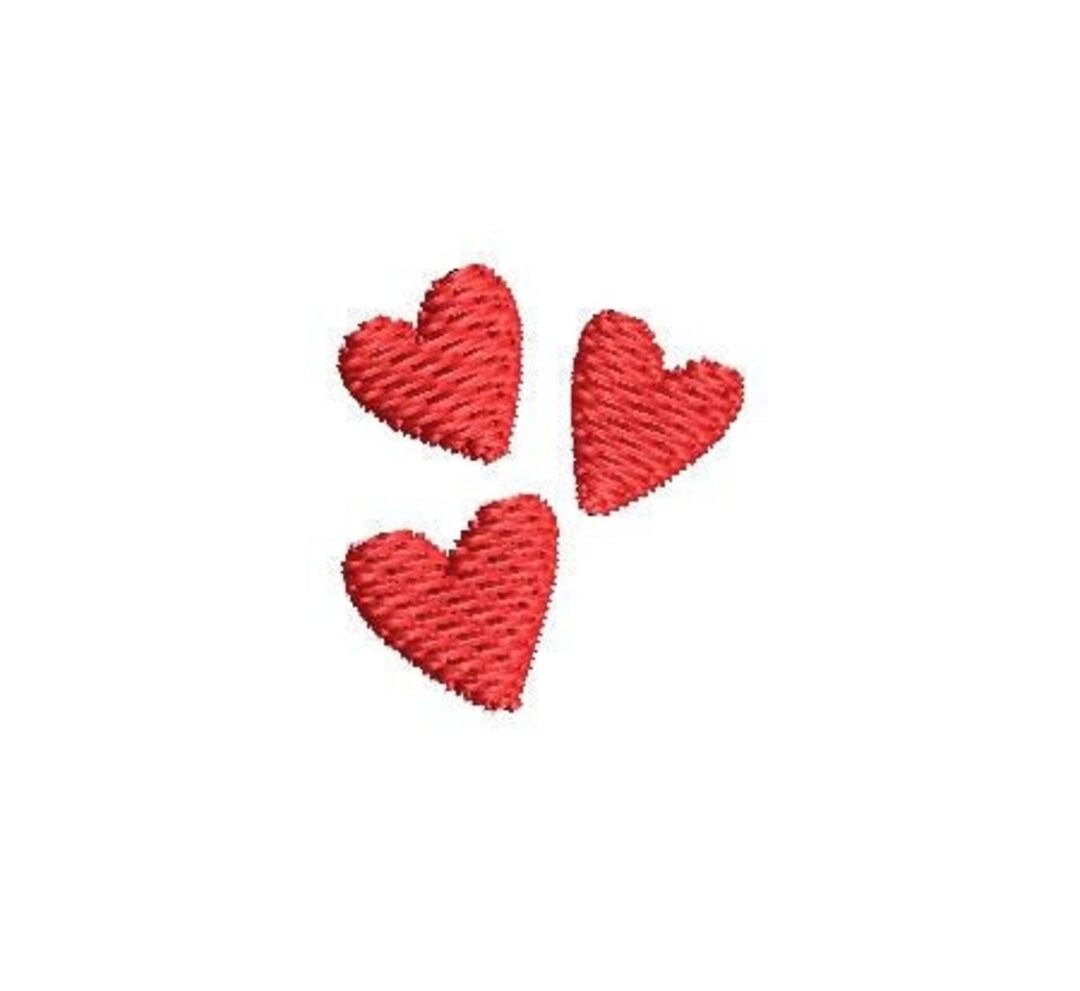 3 Hearts Embroidery Design Embroidery File Digital Design Instant ...