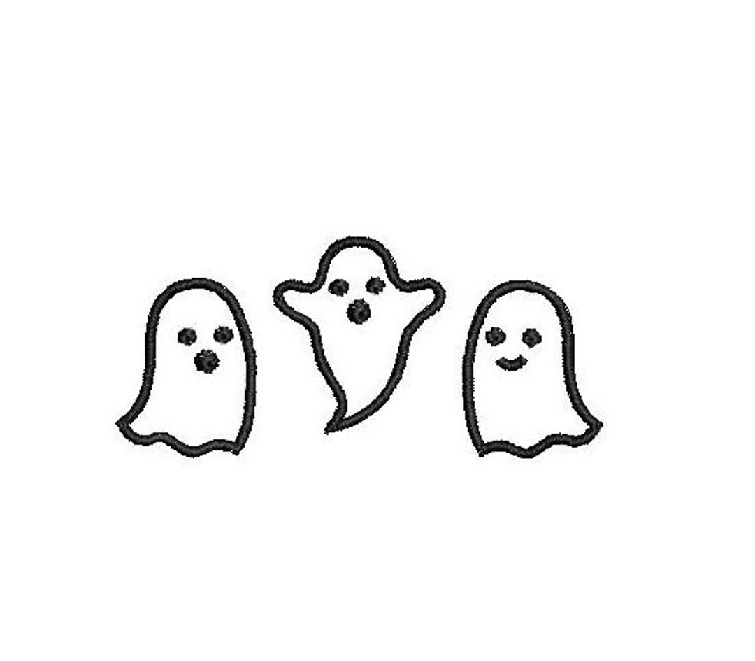 Ghost Outline Embroidery Design Embroidery File Digital Design Instant ...