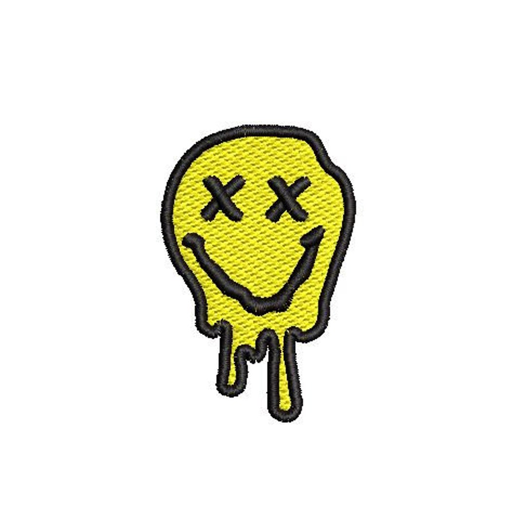 Halloween Drippy XX Smiley Face Embroidery Design Embroidery File ...