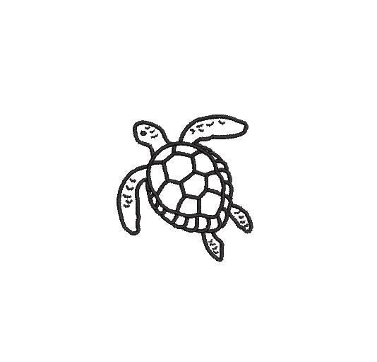Sea Turtle Outline Embroidery Design Embroidery File Digital Design ...