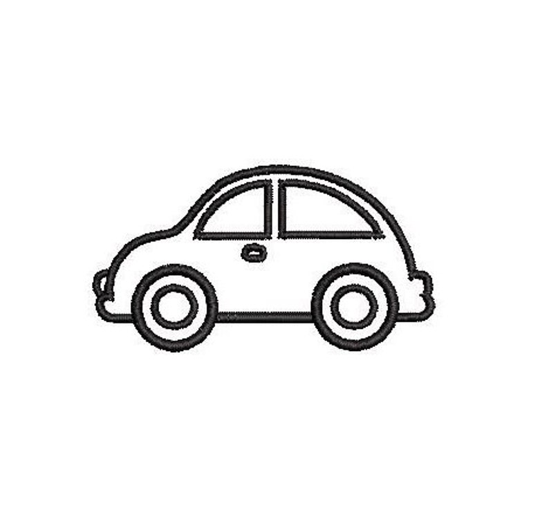 Beetle Car Outline Embroidery Design Embroidery File Digital Design ...