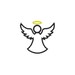 Angel Outline Embroidery Design Embroidery File Digital Design Instant ...