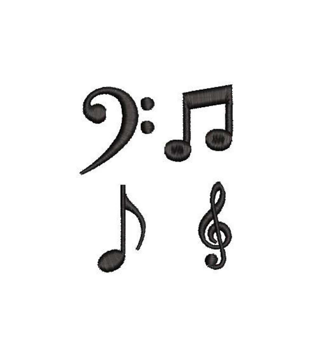Musical Notes Set Embroidery Design Embroidery File Digital Design ...