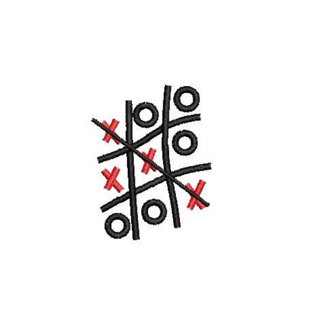Tic Tac Toe Embroidery Design Embroidery File Digital Design Instant ...