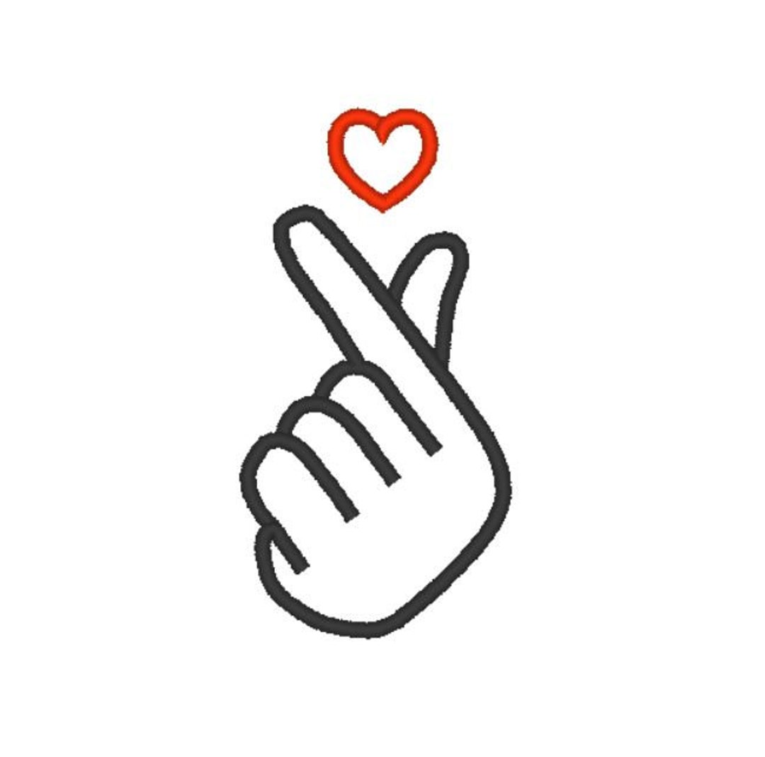 Finger Heart Embroidery Design Embroidery File Digital Design Instant ...