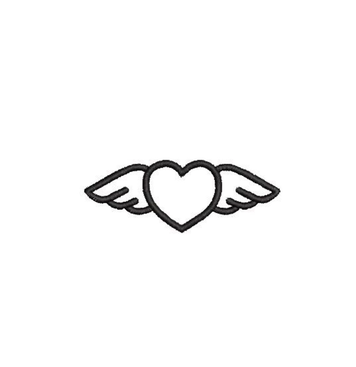 Wing Heart Embroidery Design Embroidery File Digital Design Instant ...