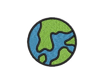 Earth globe Applique Design in Three Sizes Perfect for Earth - Etsy