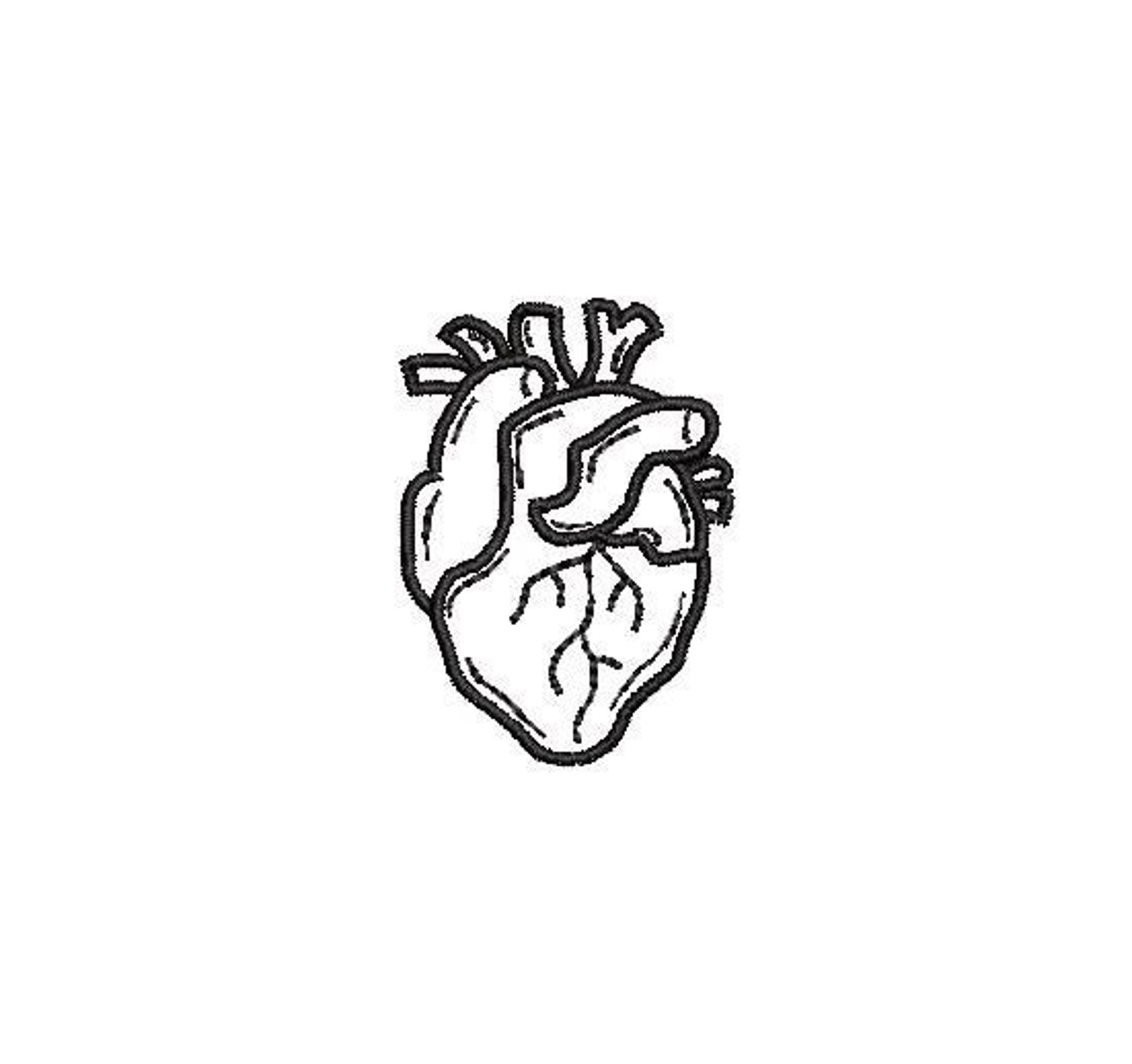 Heart Outline Embroidery Design Embroidery File Digital Design Instant ...