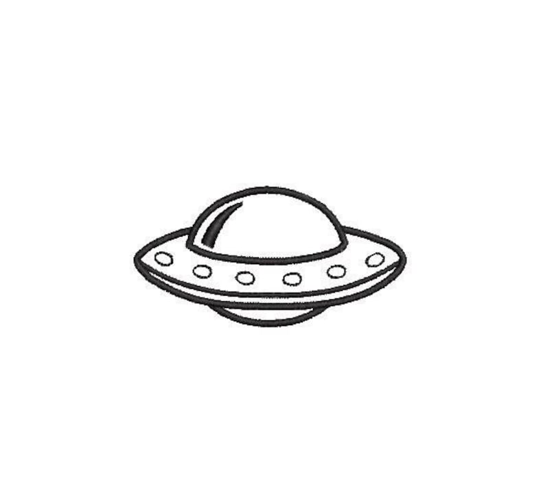 UFO Outline Embroidery Design Embroidery File Digital Design - Etsy