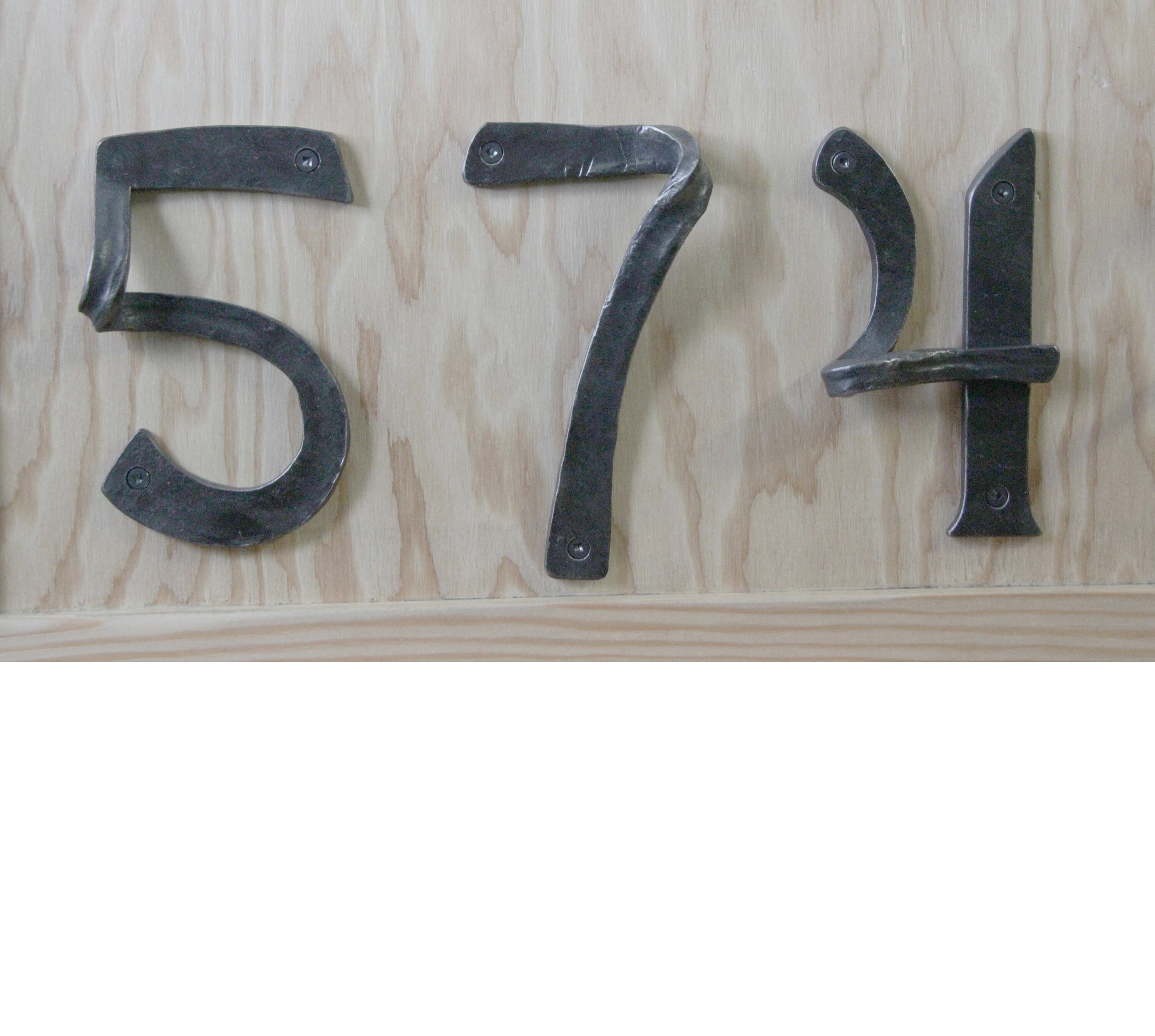 Hand-forged Iron House Numbers - Folded Style. (PRICED INDIVIDUALLY) - Etsy