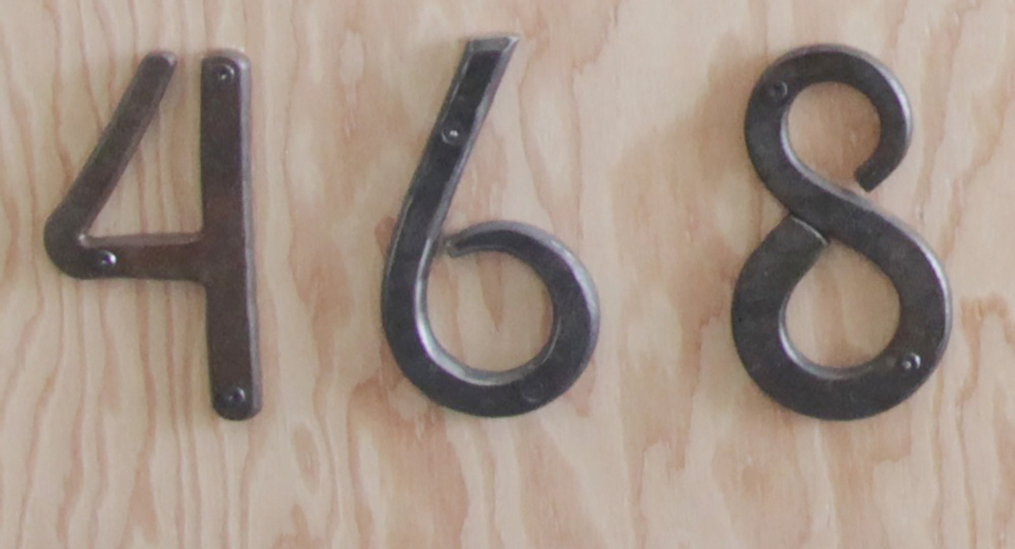Hand-forged Iron House Numbers - Contemporary Style. (PRICED ...