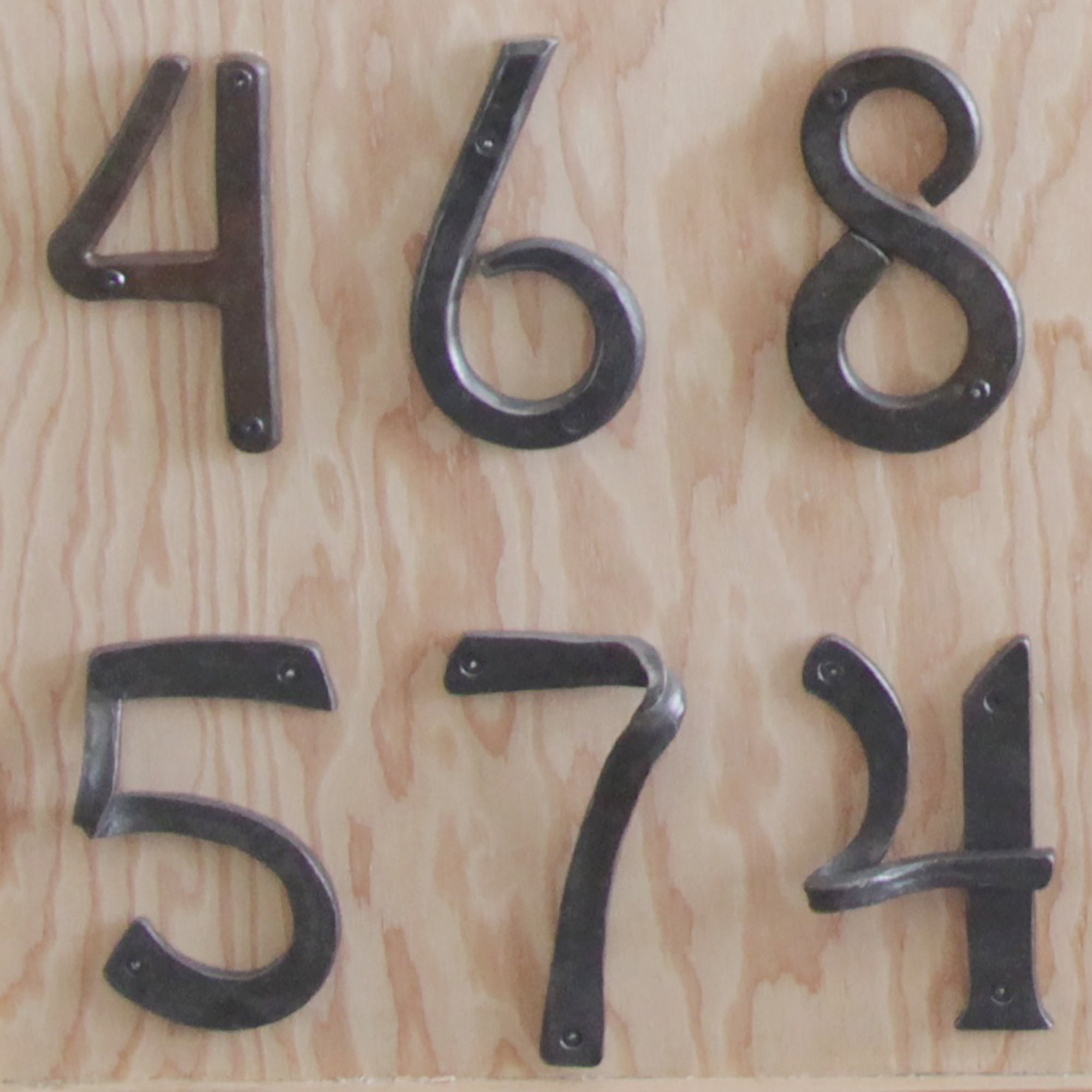 Hand-forged Iron House Numbers Contemporary Style. PRICED - Etsy