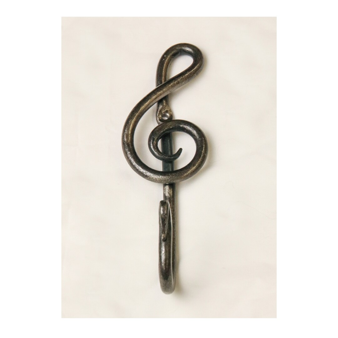 Hand-forged Iron Treble Clef Coat Hook 6". - Etsy
