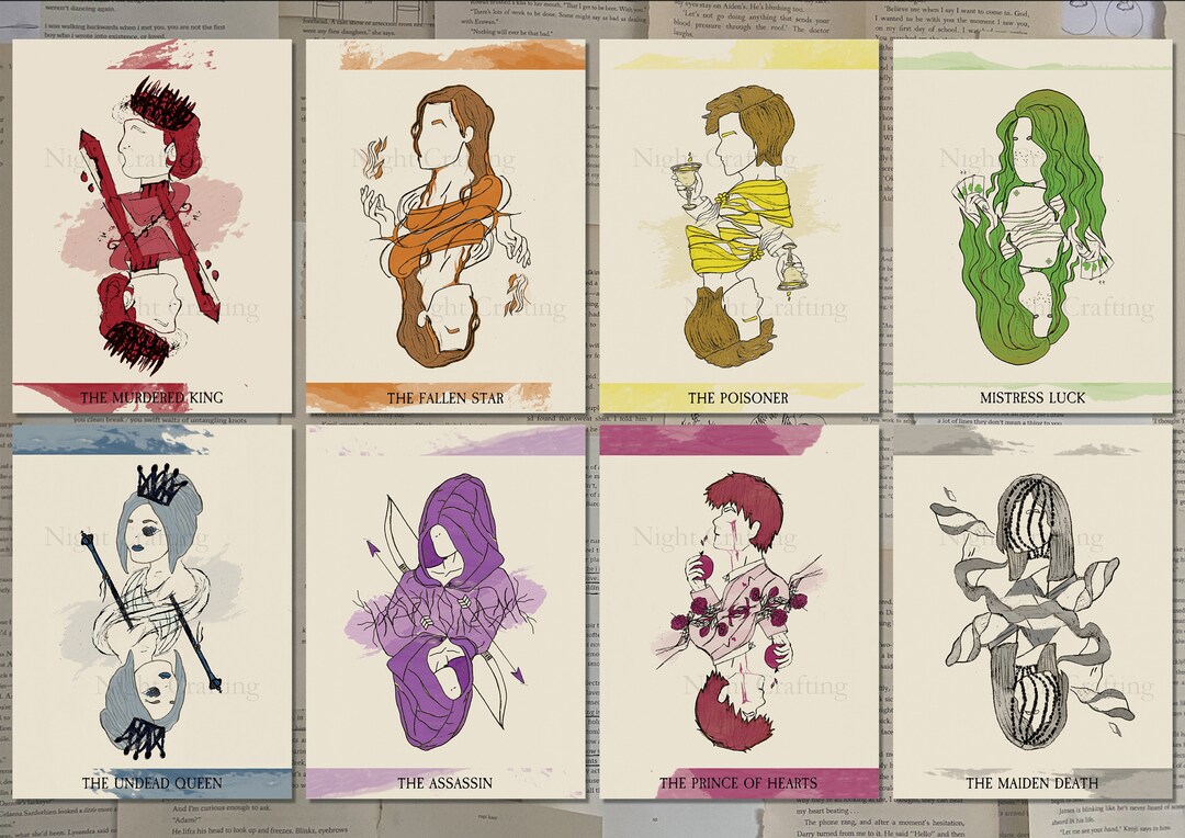 Deck of Destiny Prints - Major Fates Art Prints - Set of 8 - Caraval ...