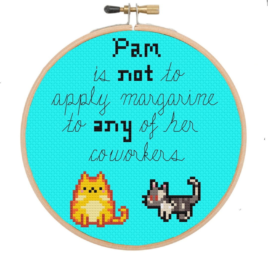 Jorts the Cat Cross Stitch Pattern: Funny Office Humor (PDF Download ...
