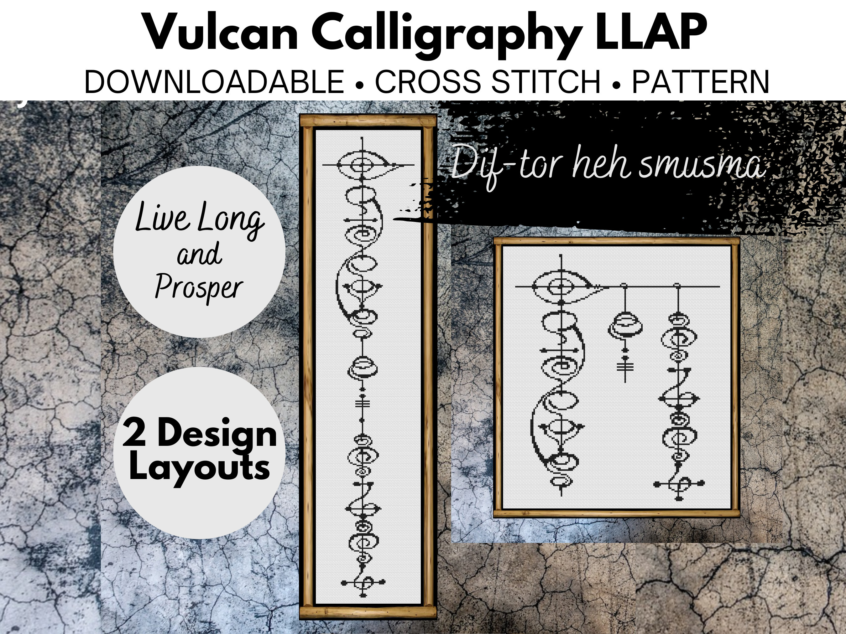 Vulcan Calligraphy Live Long And Prosper