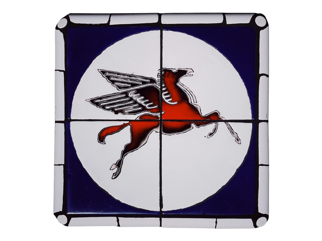 Mobil 1 Pegasus Cuerda Seca Mosaic Vintage Cars Gas Design - Etsy