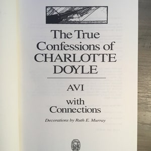 The True Confessions of Charlotte Doyle With Connections by Avi - Etsy
