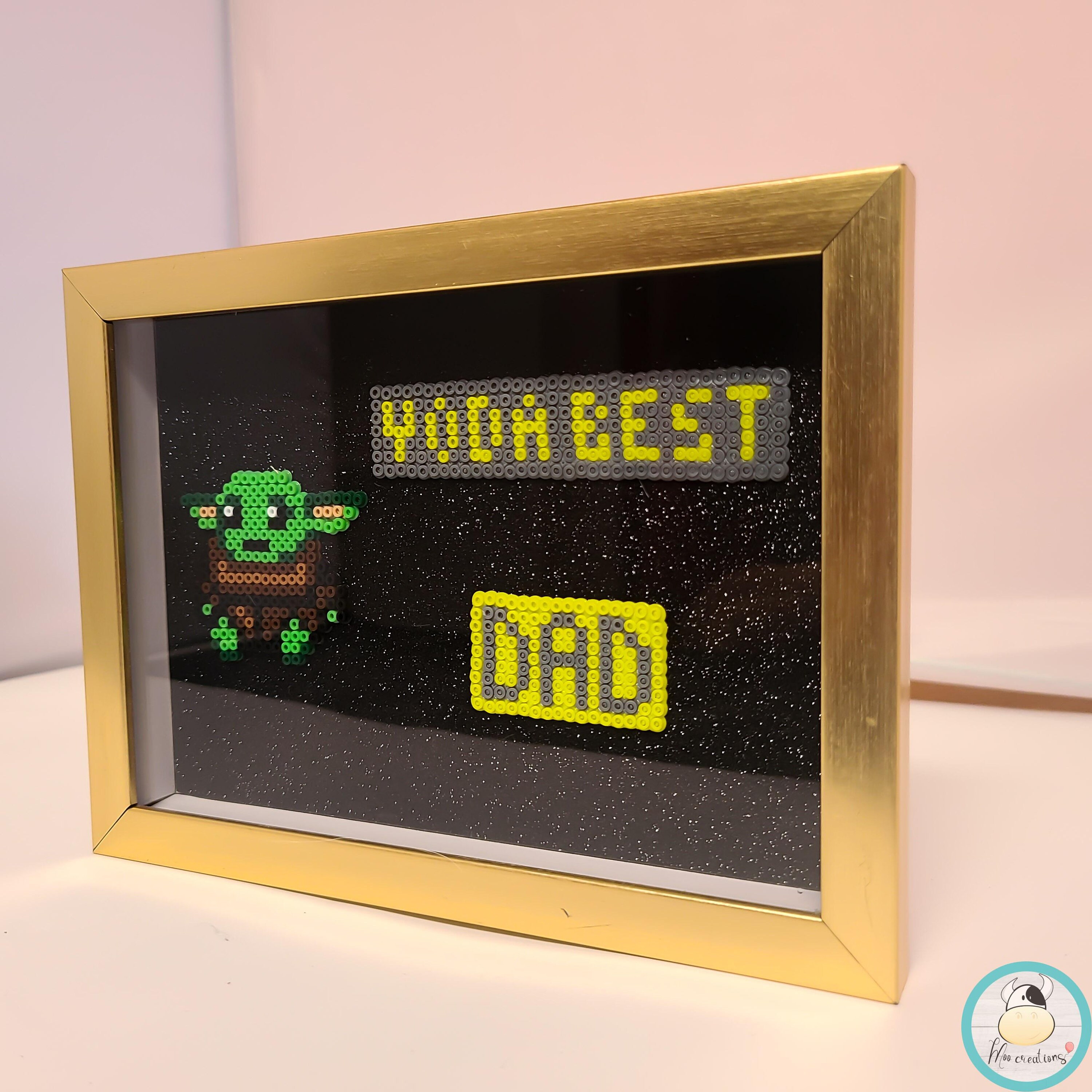 Yoda Best Dad Father's Day Gift Shadow Box Perler Beads - Etsy UK